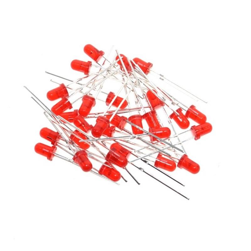 3mm LED Diode Red Diffused Light