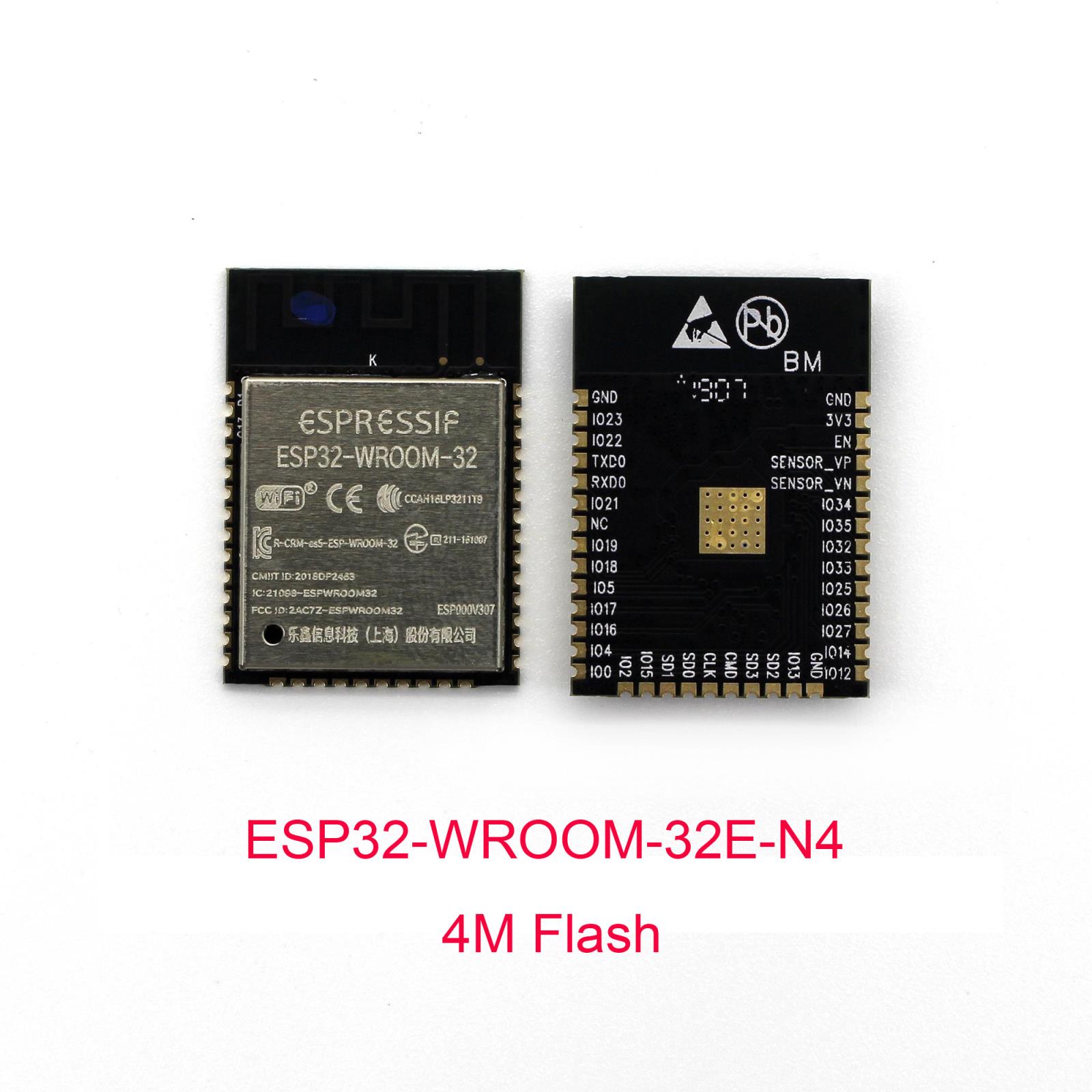 ESP32-WROOM-32E-N4 (4M Flash) Wifi and Booth Module